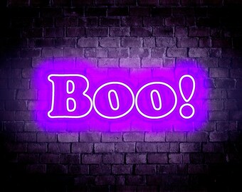 Boo Neon Light - Etsy