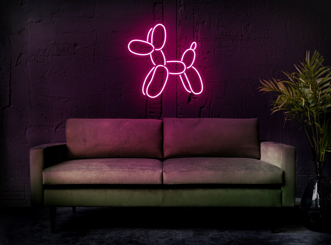 Balloon Dog Neon Sign, Dog Neon Light, Pet Neon Sign, Dog Led Sign, Dog ...