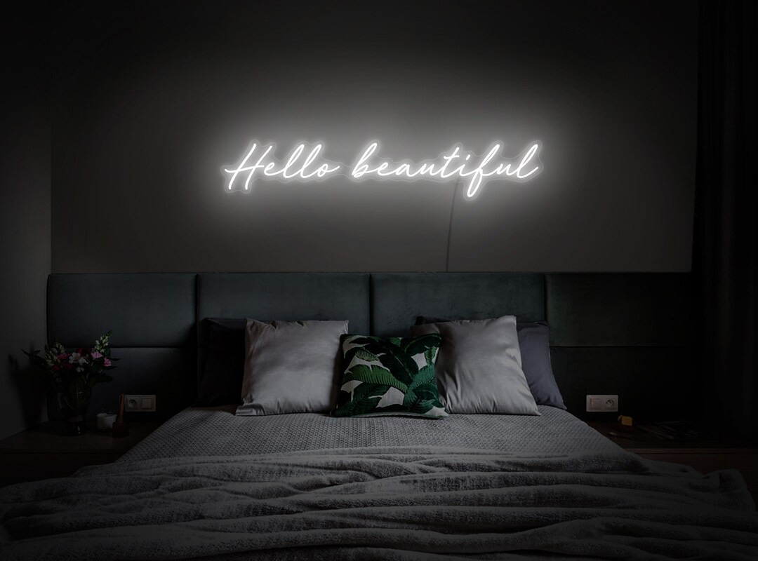 Hello Beautiful Neon Sign, Hello Beautiful Led Sign, Hello Beautiful ...