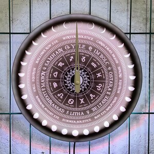 Lunar Wall Clock, Moon Phase Clock, Astrology Wall Clock, Led Wall ...