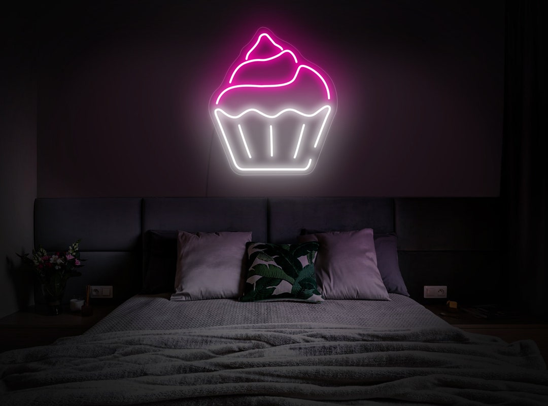 Cupcake Neon Sign, Dessert Neon Sign, Bakery Neon Sign, Muffin Light up ...