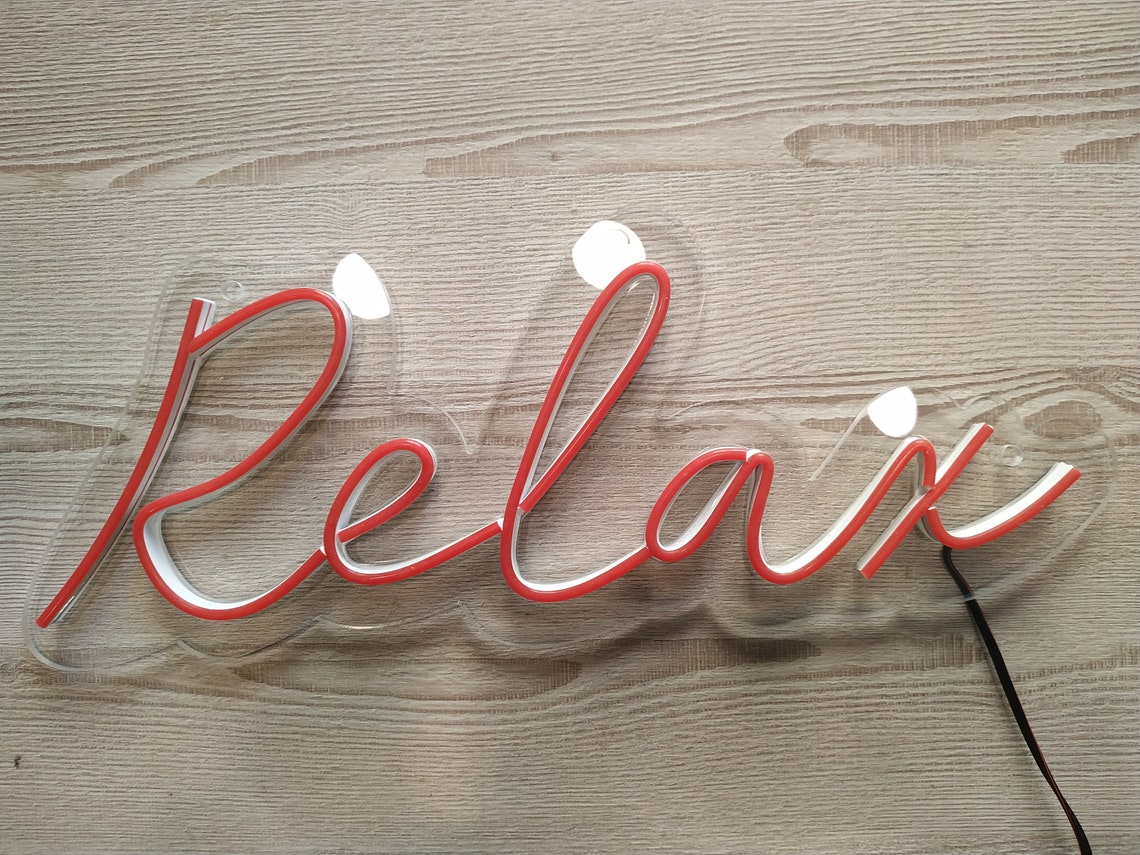 Relax Neon Signneon Light Sign Customneon Sign Bedroom - Etsy