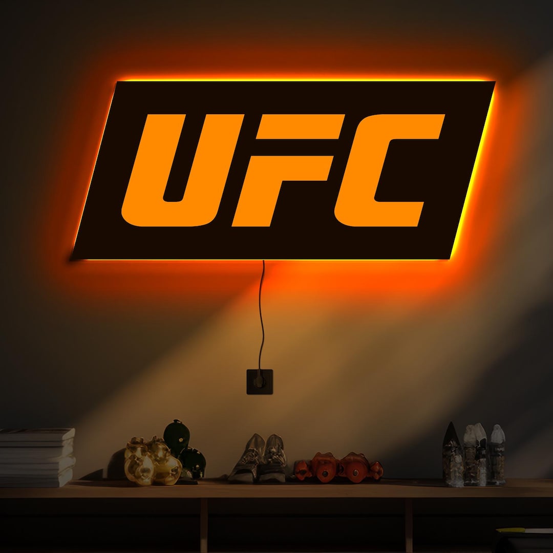 Ufc Led Sign, Ufc Neon Light, Ufc Light up Sign, Ufc Logo Sign, Box ...