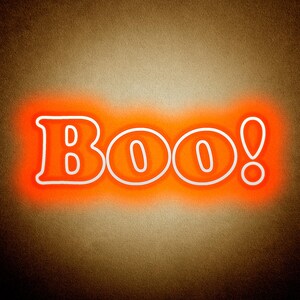 Boo Signboo Neon Signboo Halloween Signhalloween Decor - Etsy