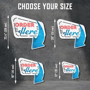 Order Here Arrow Led Sign, Order Here Neon Sign, Order Here Hanging ...