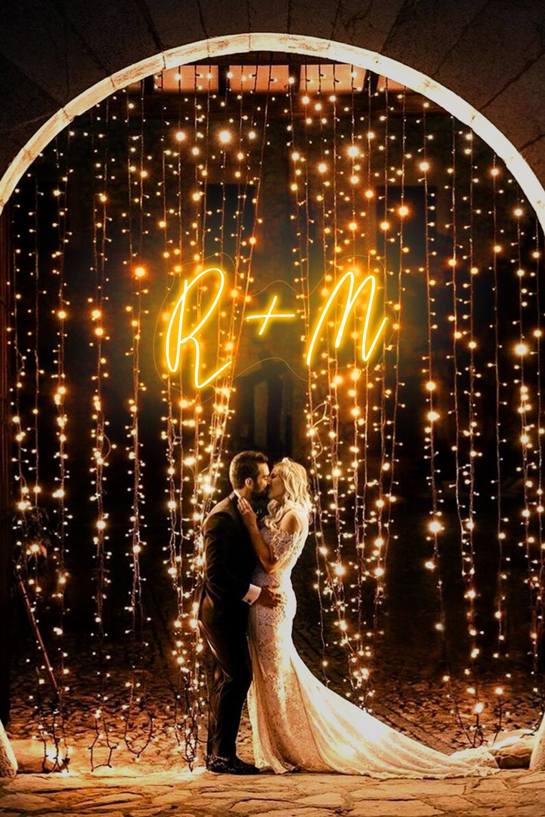 Custom Initials Sign Wedding Neon Sign Custom Initials - Etsy