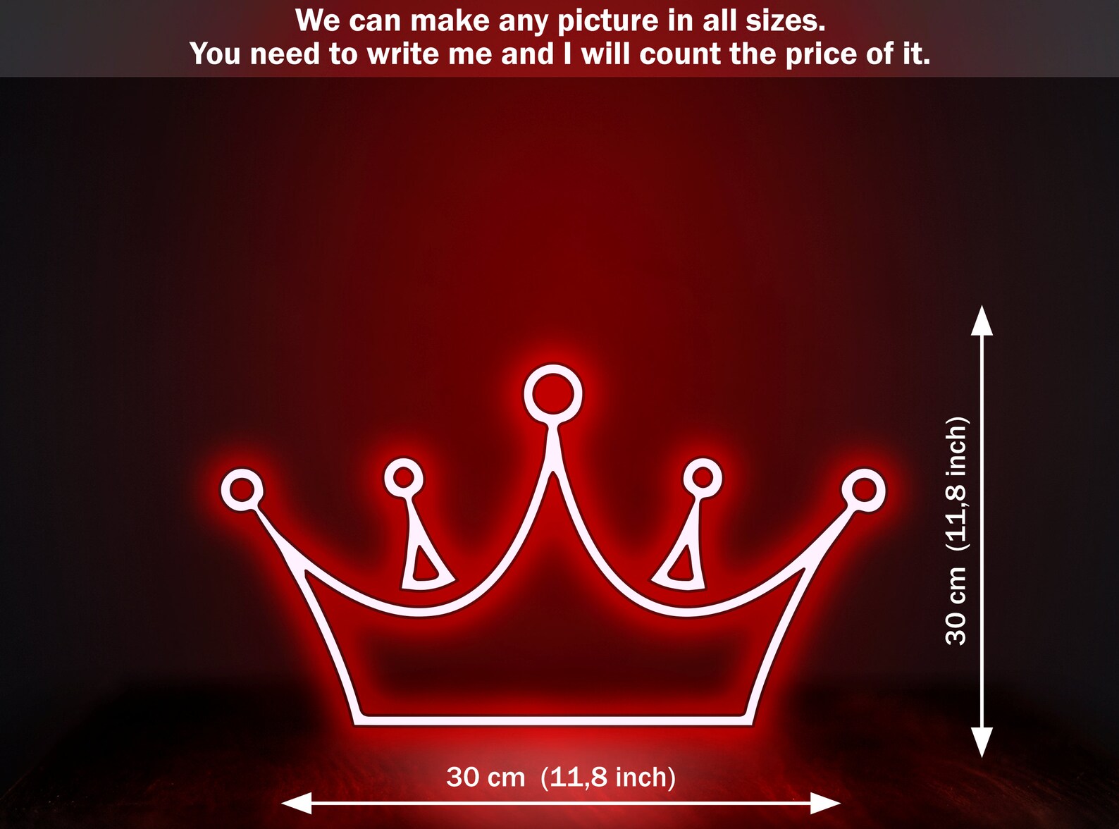 Crown Neon Signcrown Led Signneon Sign Crownled Neon Sign | Etsy