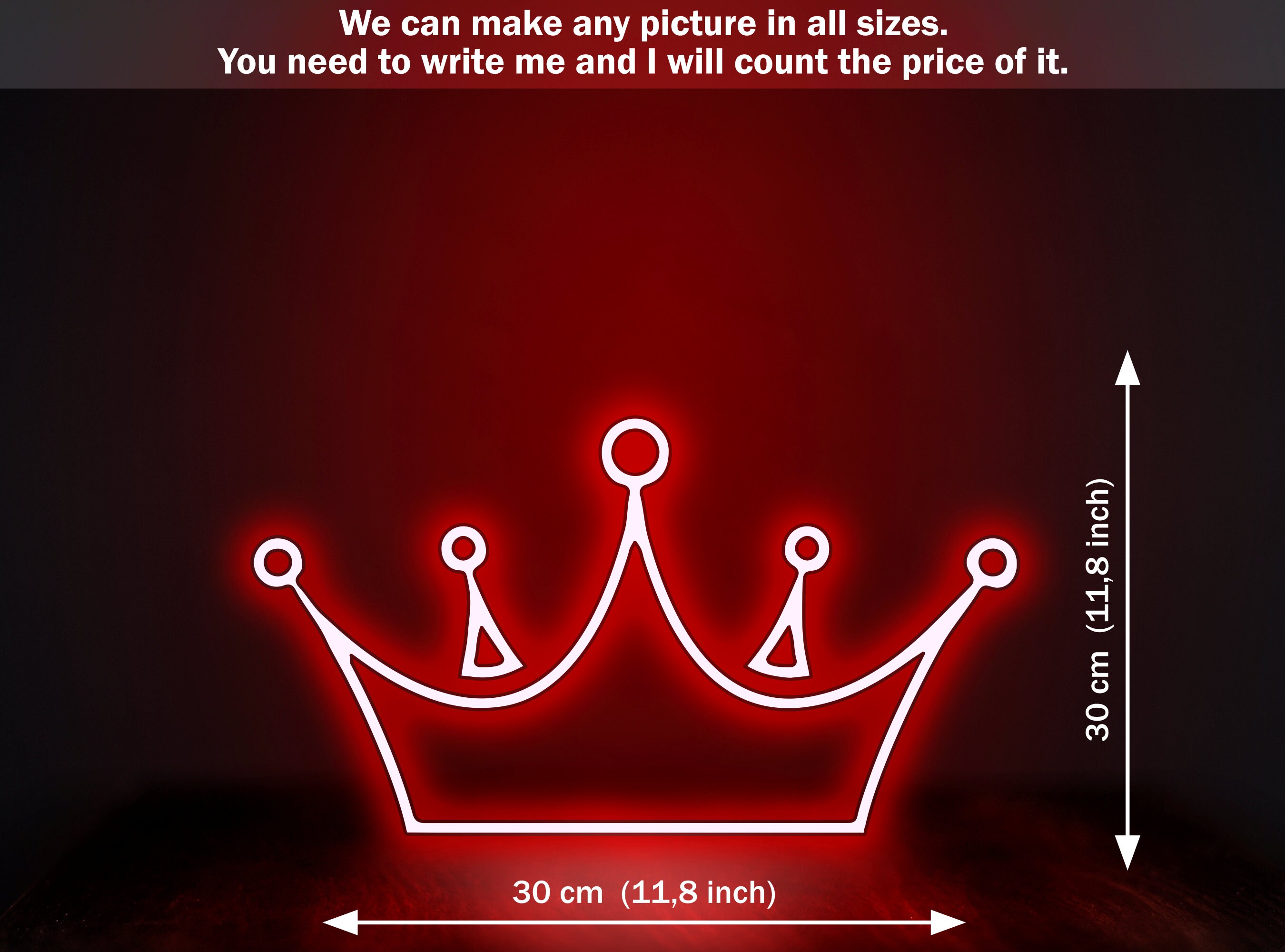 Crown Neon Signcrown Led Signneon Sign Crownled Neon Sign | Etsy