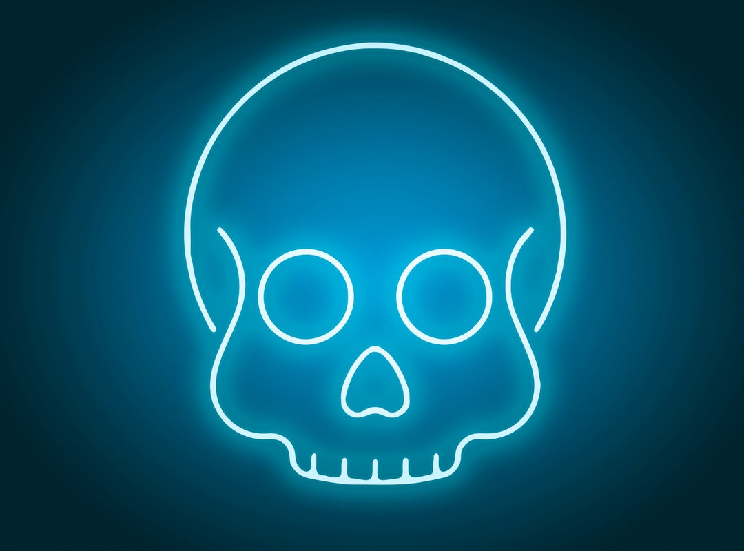 Skull Neon Sign, Skull Head Led Sign, Skeleton Neon Sign, Horror Neon ...