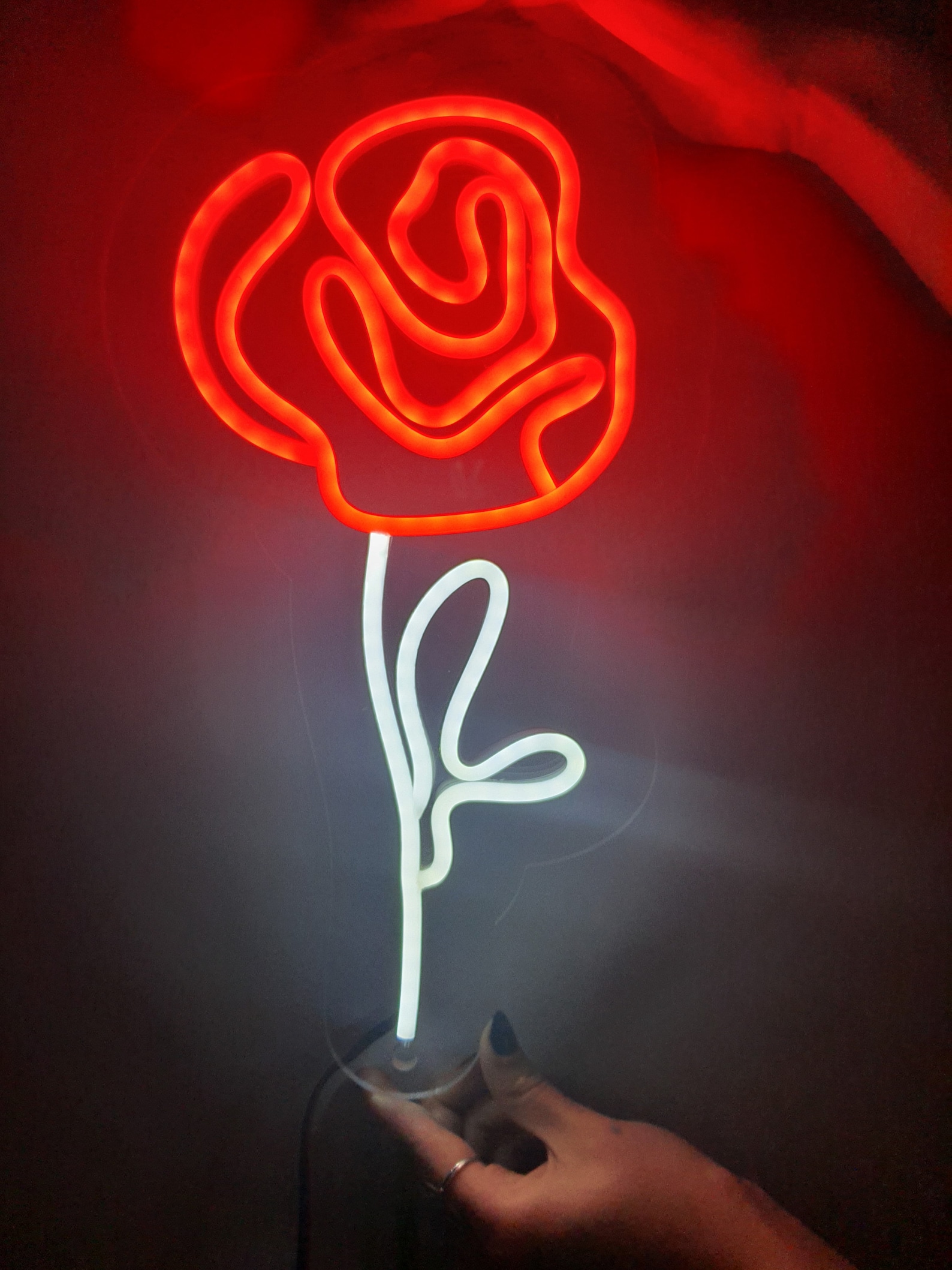 Rose Neon Signrose Neon Lightrose Neon Signs for - Etsy