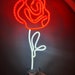 Rose Neon Signrose Neon Lightrose Neon Signs for - Etsy