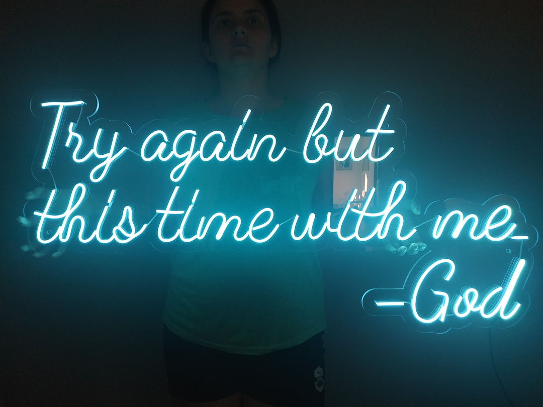 Neon Sign Quotes, Custom Neon Light Sign, Inspirational Neon Sign ...