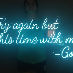 Neon Sign Quotes, Custom Neon Light Sign, Inspirational Neon Sign ...