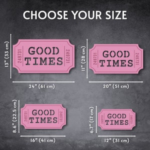 Good Times Ticket Light, Ticket Neon Sign, Good Times Led Sign, Cinema ...