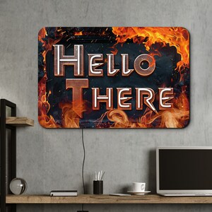 Hell Here Neon Sign, Hello There Neon Sign, Halloween Neon Sign, Horror ...