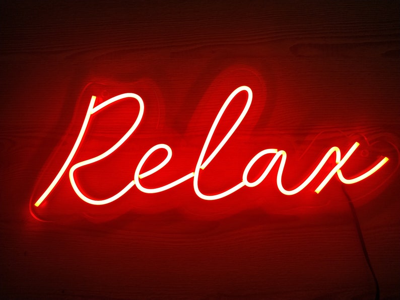 Relax neon signNeon light sign customNeon sign bedroom | Etsy