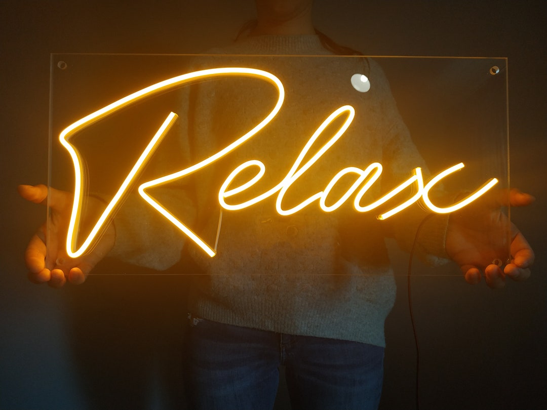Relax Neon Sign, Relax Light up Sign, Party Neon Sign, Aesthetic Neon ...