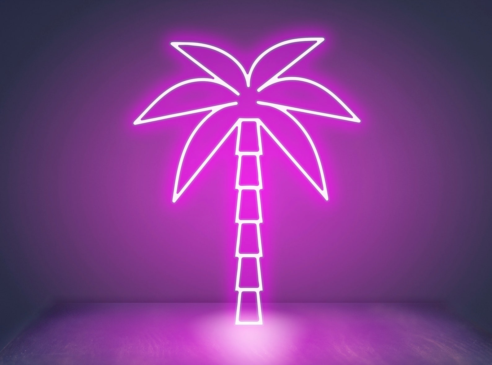 Palm Tree Neon Lightpalm Tree Neon Signneon Sign Palm - Etsy