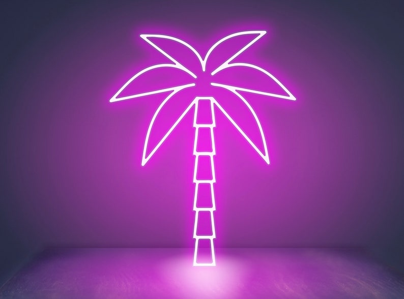 Palm Tree Neon Lightpalm Tree Neon Signneon Sign Palm - Etsy