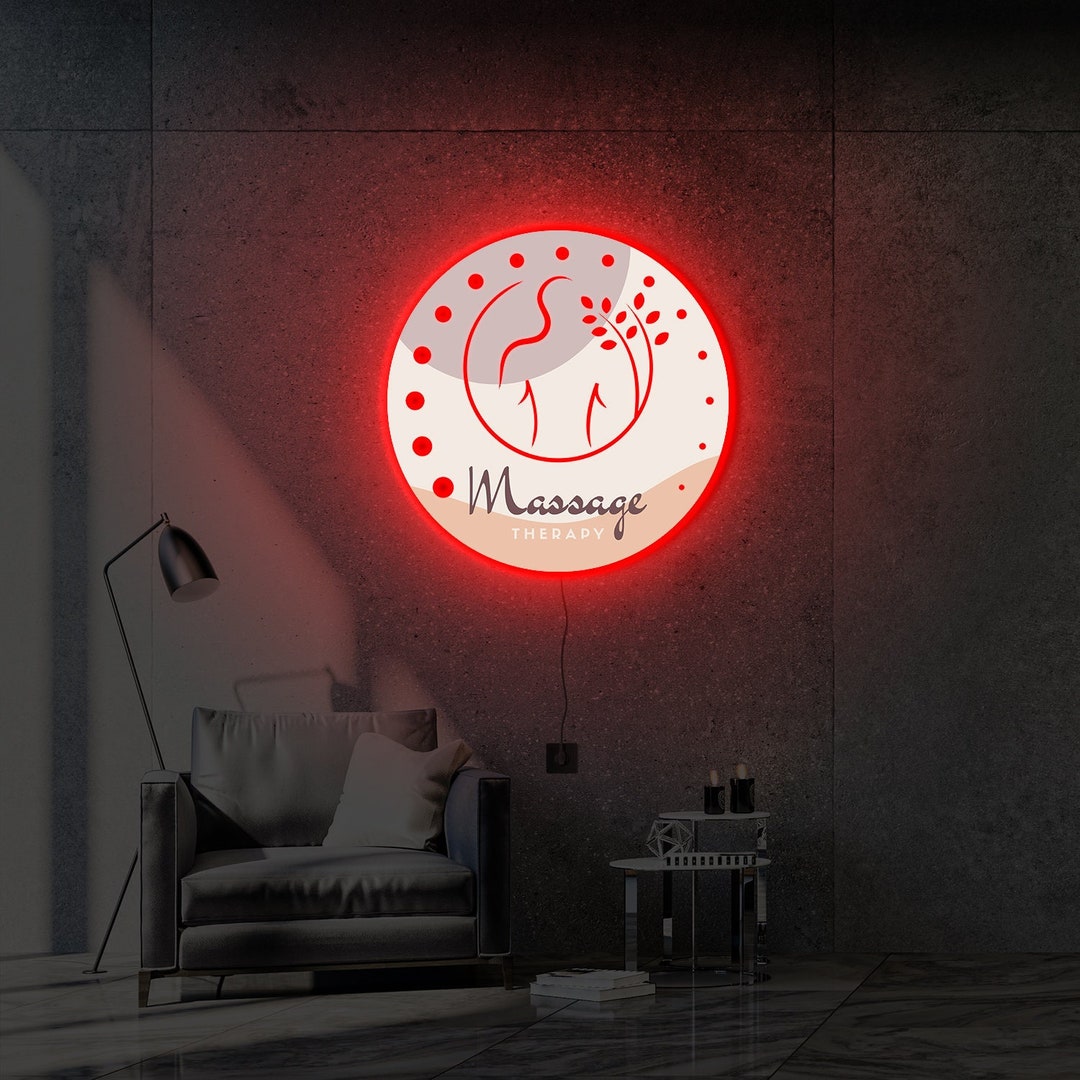 Massage Therapy Neon Sign, Spa Room Wall Light, Beauty Salon LED Sign ...