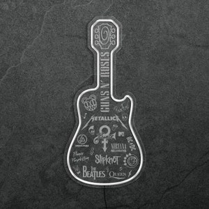 Custom Guitar Neon Sign, Personalized Guitar Light up Sign, Guitar Led ...