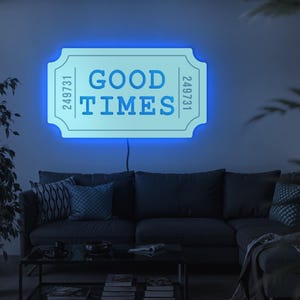 Good Times Ticket Light, Ticket Neon Sign, Good Times Led Sign, Cinema ...