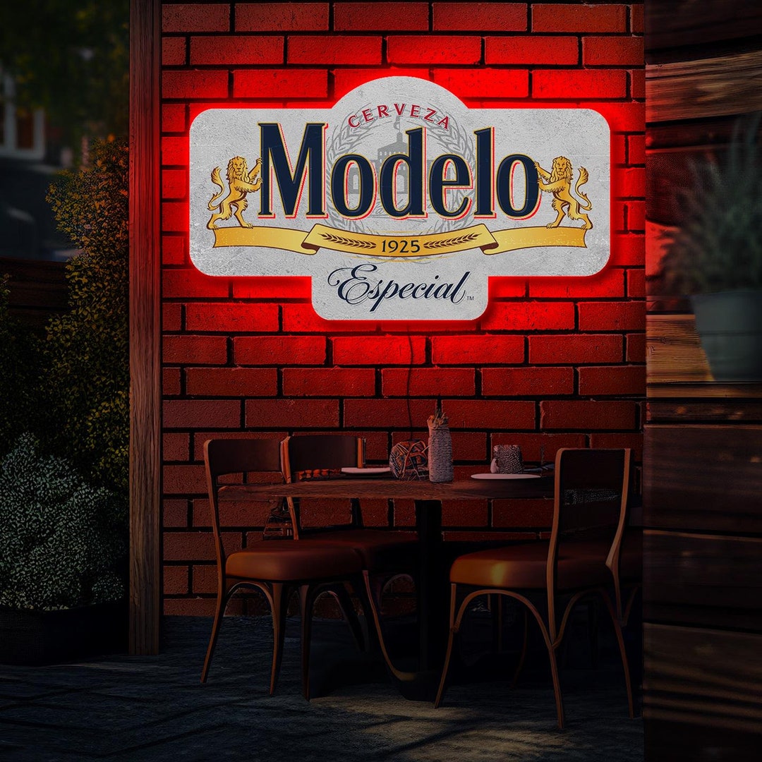 Modelo Neon Sign, Modelo Beer Sign, Beer Neon Sign, Modelo Label Sign ...