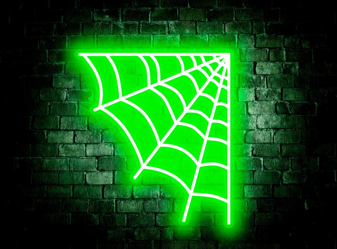 Halloween Decor Spider Web,spider Web Neon Sign,halloween Neon Sign ...