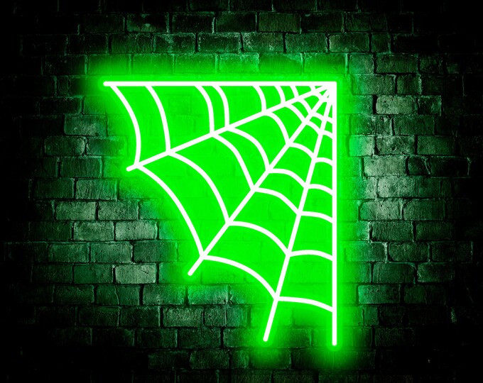 Halloween Decor Spider Web,spider Web Neon Sign,halloween Neon Sign ...