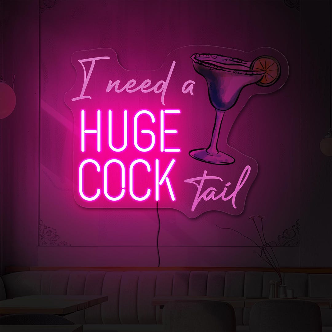 Cocktail Neon Sign, Martini Neon Sign, Alcohol Neon Sign, Neon Bar Sign ...