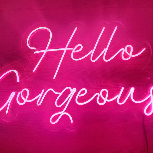 Hello Gorgeous Neon Sign - Etsy