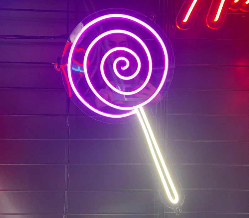 Candy Neon Sign Lollipop Neon Sign Sweets Neon Sign - Etsy