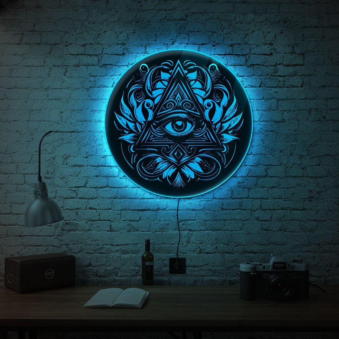 Illuminati Neon Sign, Evil Eye Led Sign,third Eye Light up Sign,eye of ...