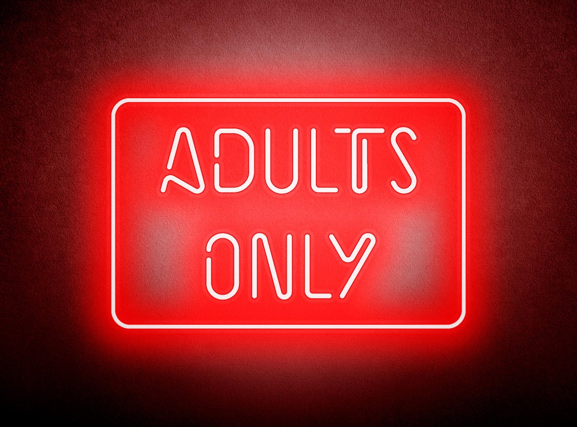 Adults Only Signadults Only Neon Signadult Neon Signneon - Etsy