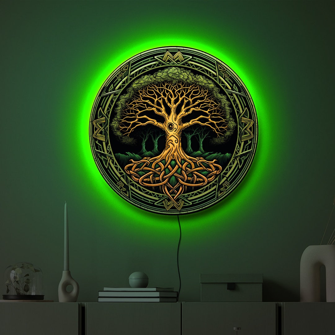 Tree of Life Neon Sign, Celtic Tree of Life Led Sign, Tree Light up ...