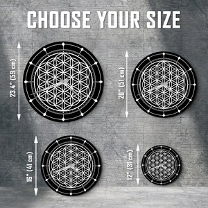 Flower of Life Clock, Mandala Wall Clock, Led Wall Clock, Mandala Led ...