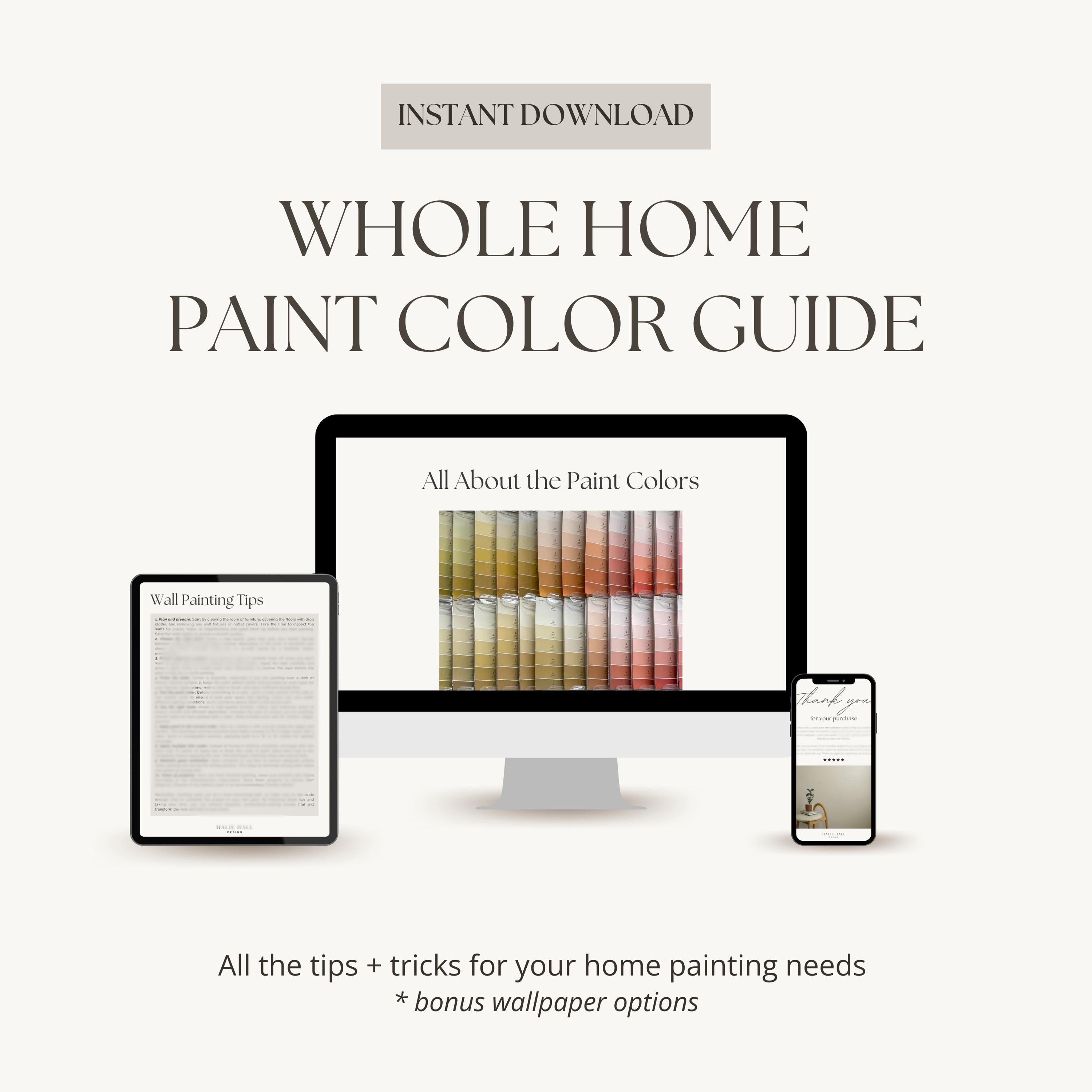 Modern Farmhouse Paint Palette, Sherwin Williams Shoji White, Whole ...