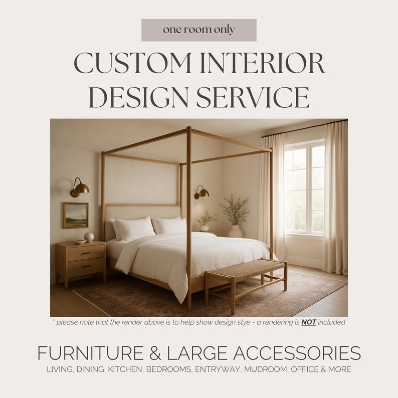 Virtual Interior Design Package, Custom Room Design, Mood Board and ...