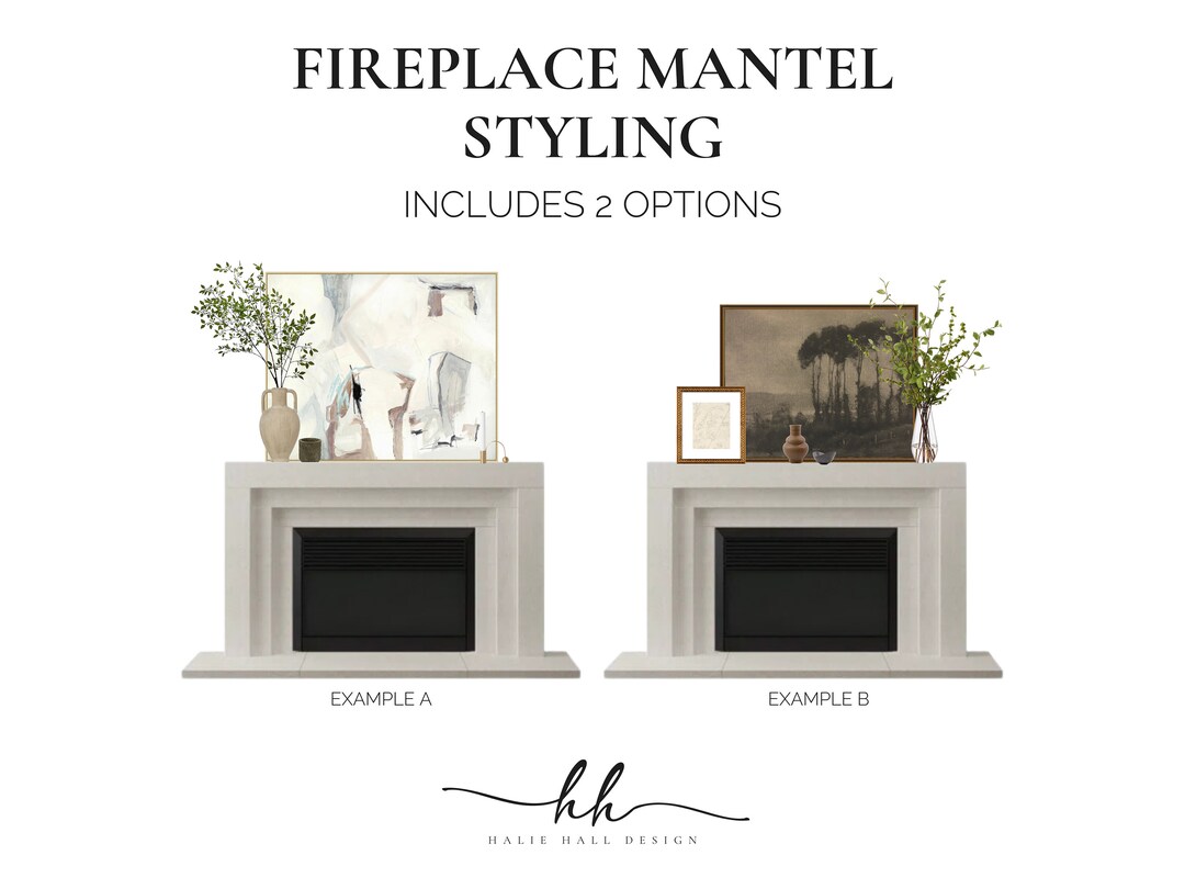 Fireplace Mantel Styling Mantel Decor Custom Interior Design Services ...