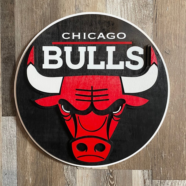 Chicago Bulls Wall Art Bulls Sign NBA Decor - Etsy