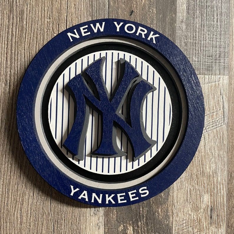 3D New York Yankees Wall Art Stacked Wood Yankees Sign - Etsy