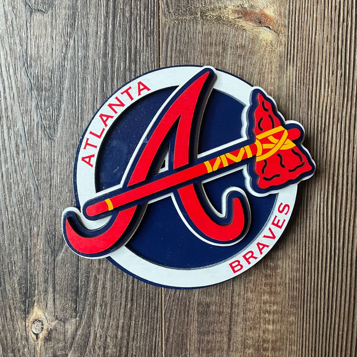 Atlanta Braves Wall Art MLB Decor Braves 3D Relief Art - Etsy