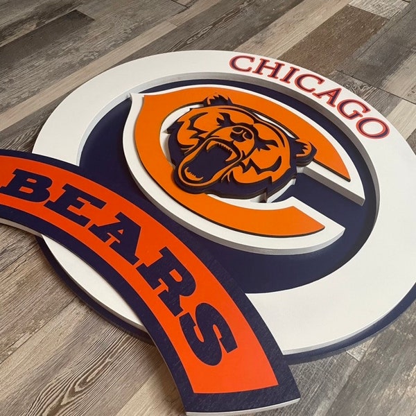 Chicago Bear Wall Art - Etsy