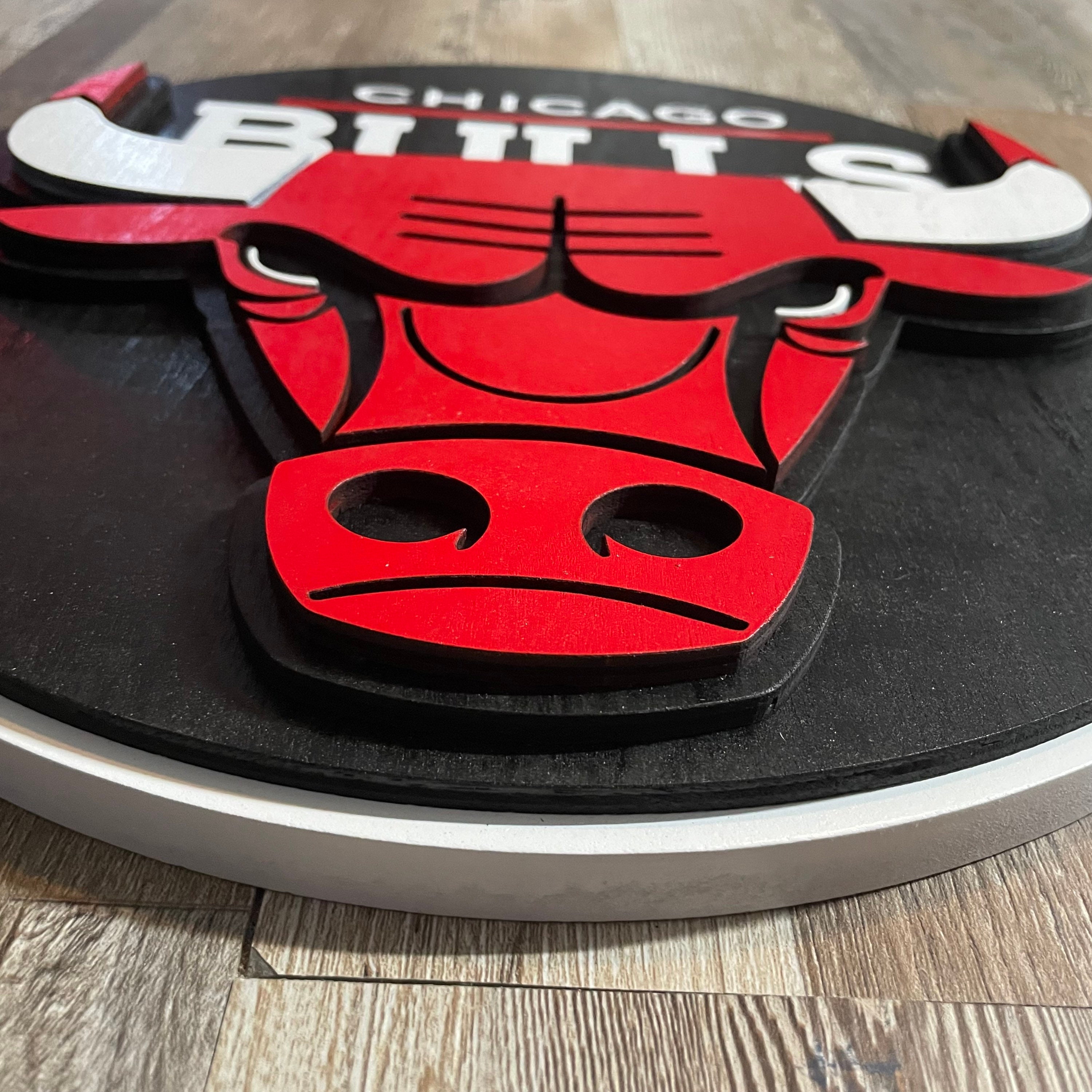 Chicago Bulls Wall Art Bulls Sign NBA Decor - Etsy