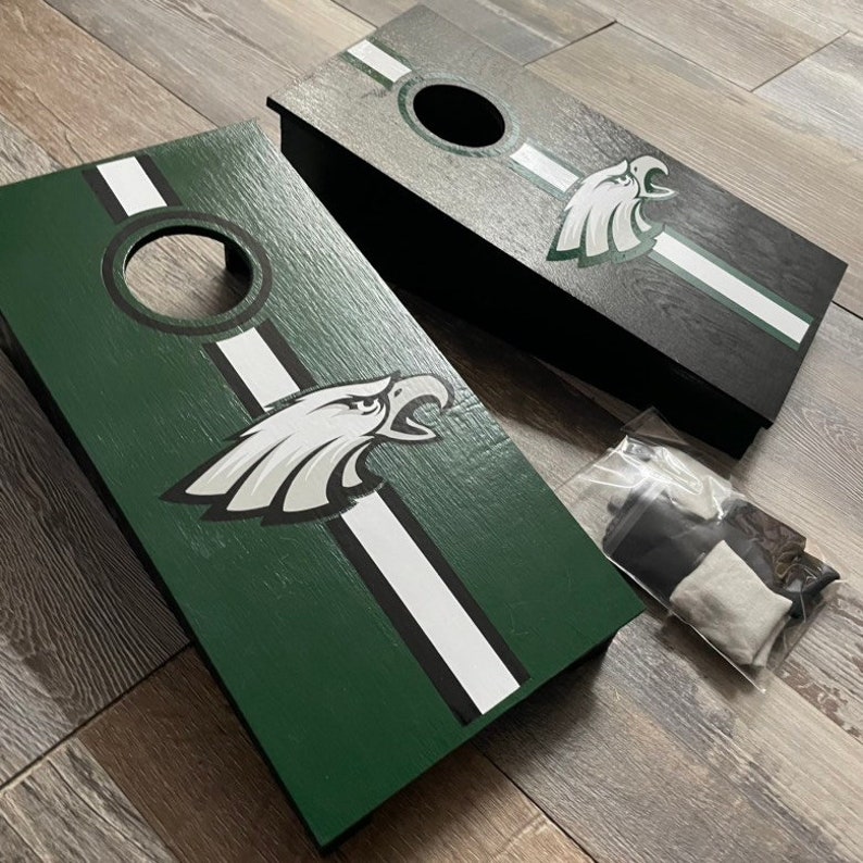 Philadelphia Eagles Mini Cornhole Boards Table Top Cornhole - Etsy