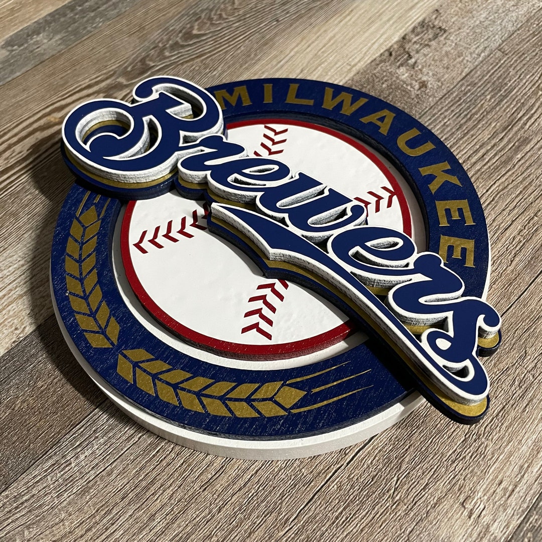 3D Milwaukee Brewers Wall Art Stacked Wood Sign Sports Bar - Etsy