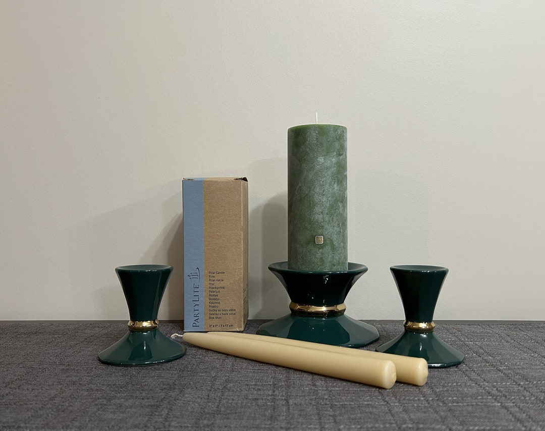 Partylite Greenbrier Pillar & Candle Holder Collection Including ...