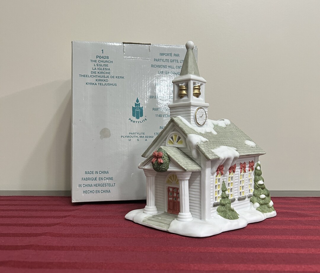 P0428 Partylite Church Tealight Candle House - Etsy