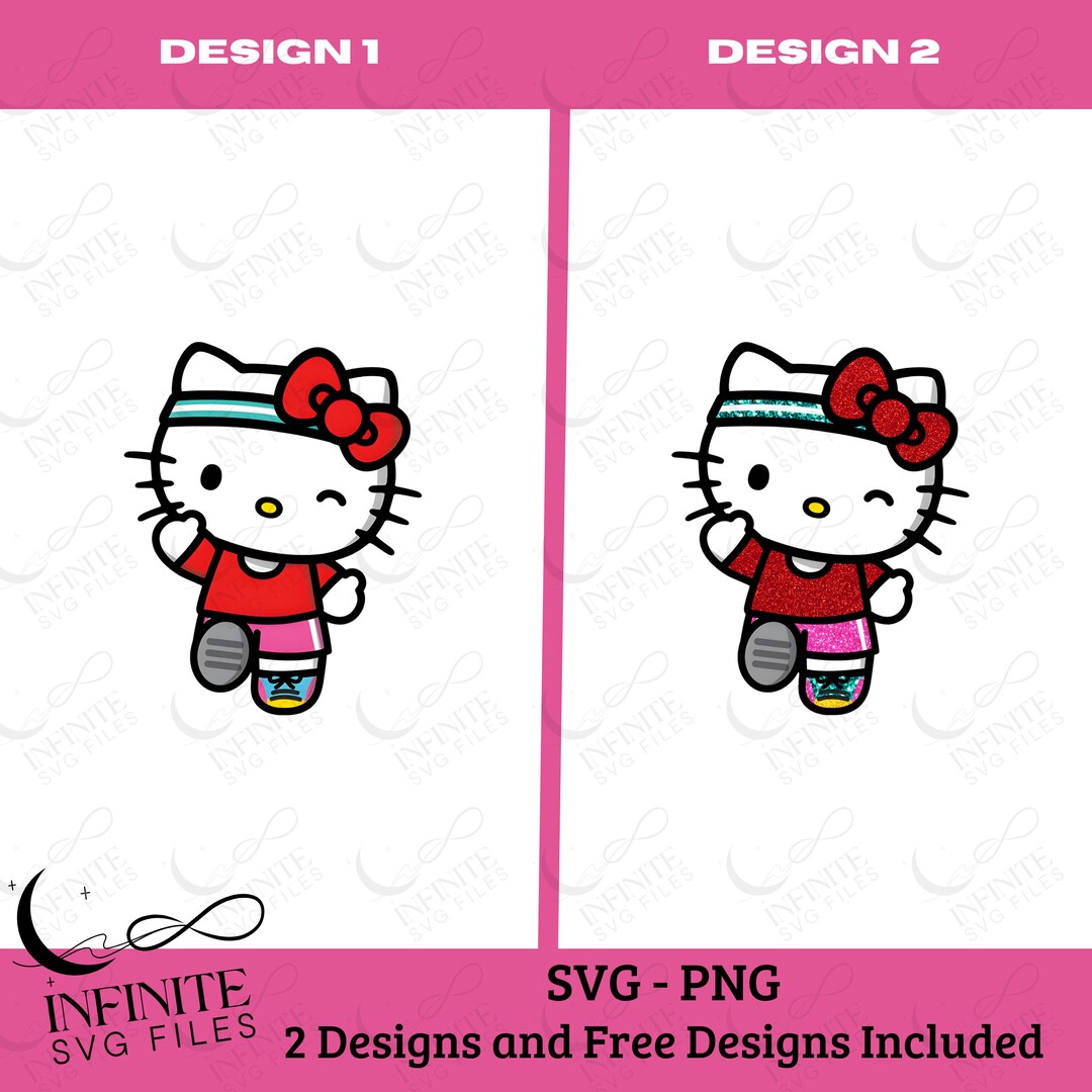 Hello Kittys Svg Sports Svg Glitter Svg Sequin Png Kawaii Kitty Svg ...