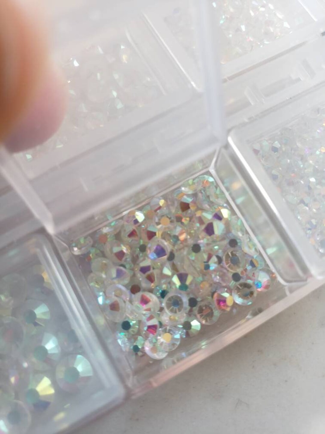 RHINESTONES Box 6 Different Size AB BEAUTIFUL Translucent Color Ab - Etsy
